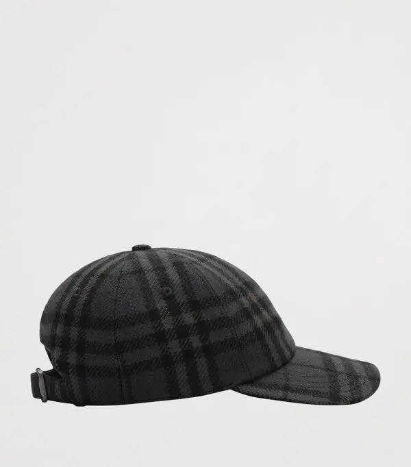 Burberry Wool Check Baseball Cap