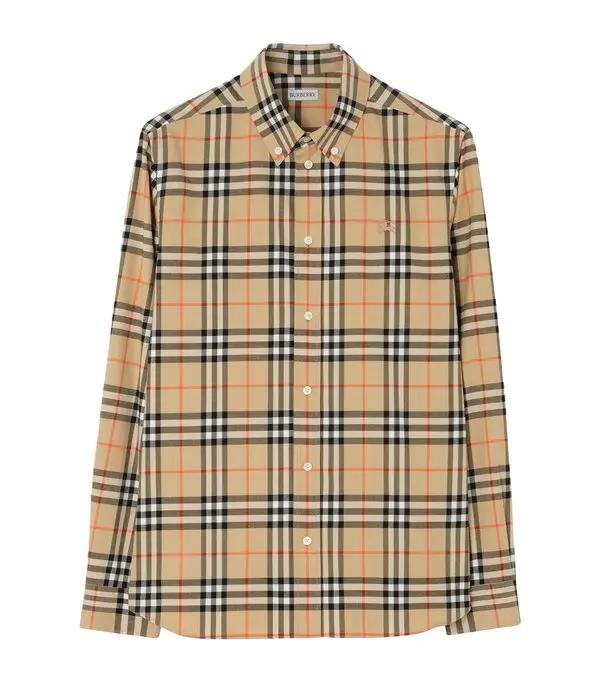 Burberry Cotton Check Shirt - Beige