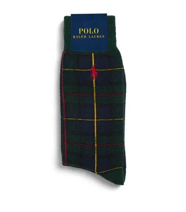 Polo Ralph Lauren Egyptian Cotton-blend Hudson Ankle Socks - Green