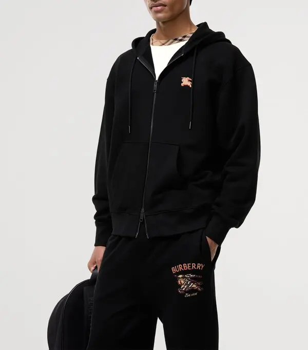 Burberry Cotton Ekd Zip-up Hoodie