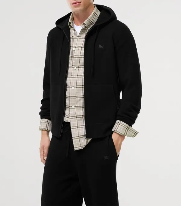 Burberry Cashmere-blend Zip-up Slim Hoodie