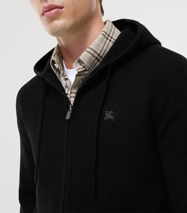 Burberry Cashmere-blend Zip-up Slim Hoodie