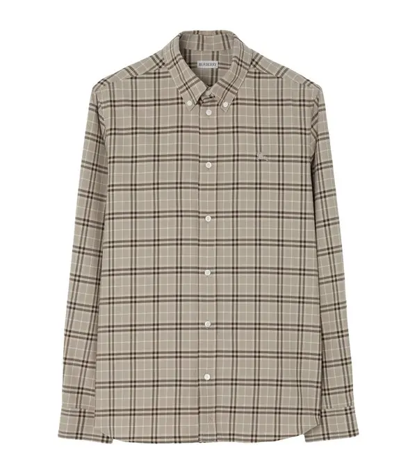 Burberry Cotton Check Shirt - Grey