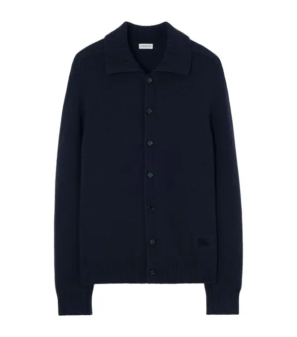 Burberry Cashmere-blend Cardigan With Equestrian Knight Design Embroidery