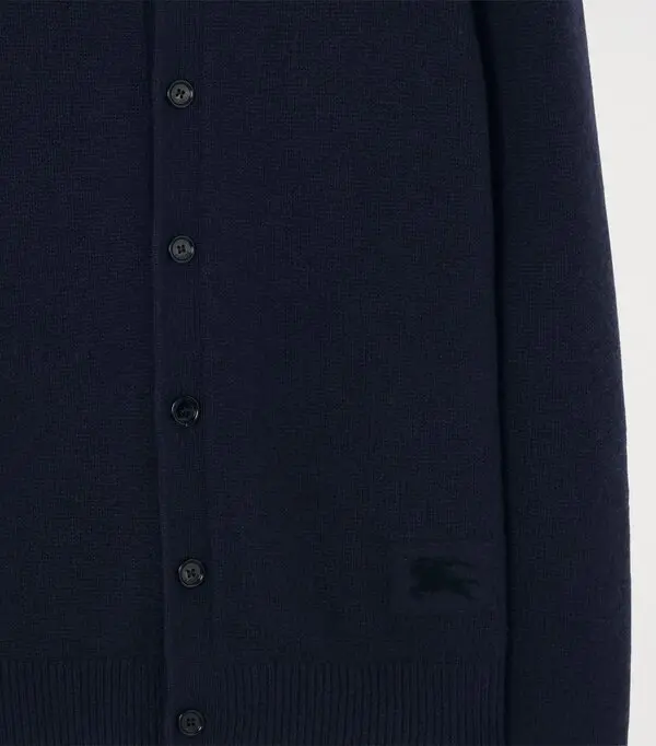 Burberry Cashmere-blend Cardigan With Equestrian Knight Design Embroidery