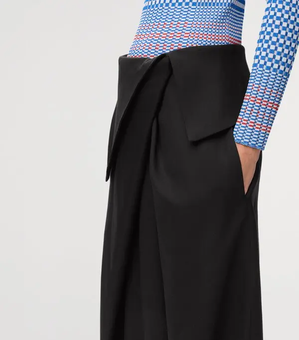 Loewe Wool-blend Draped Trousers - Black