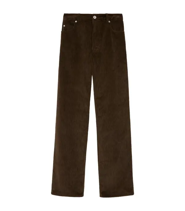 Loewe Corduroy Straight-leg Trousers - Brown