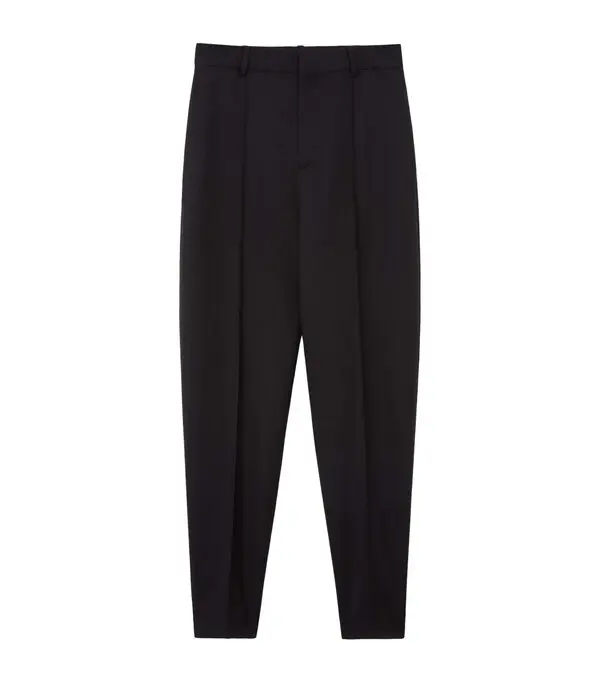 Loewe Wool-blend Tapered Trousers - Black