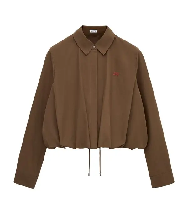 Loewe Drawstring Hem Shirt - Brown