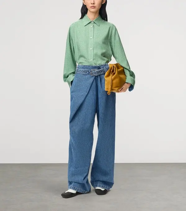Loewe Draped Mid-rise Relaxed Jeans