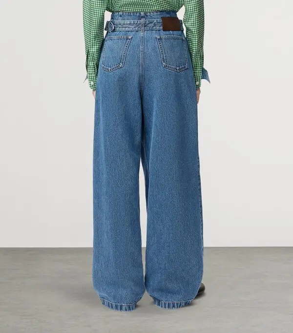 Loewe Draped Mid-rise Relaxed Jeans