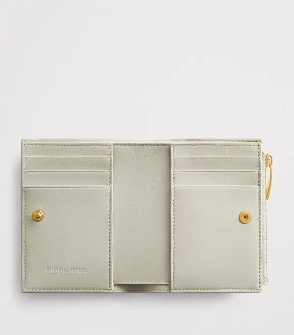 Bottega Veneta Small Leather Intrecciato Bifold Wallet