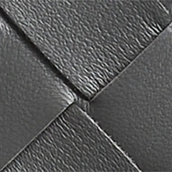 Bottega Veneta Leather Intrecciato Andiamo Trifold Wallet - Grey