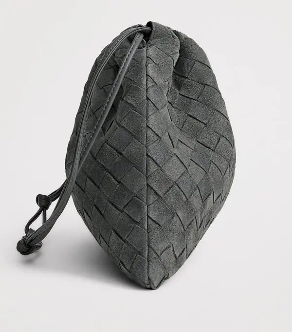 Bottega Veneta Suede Intrecciato Pouch