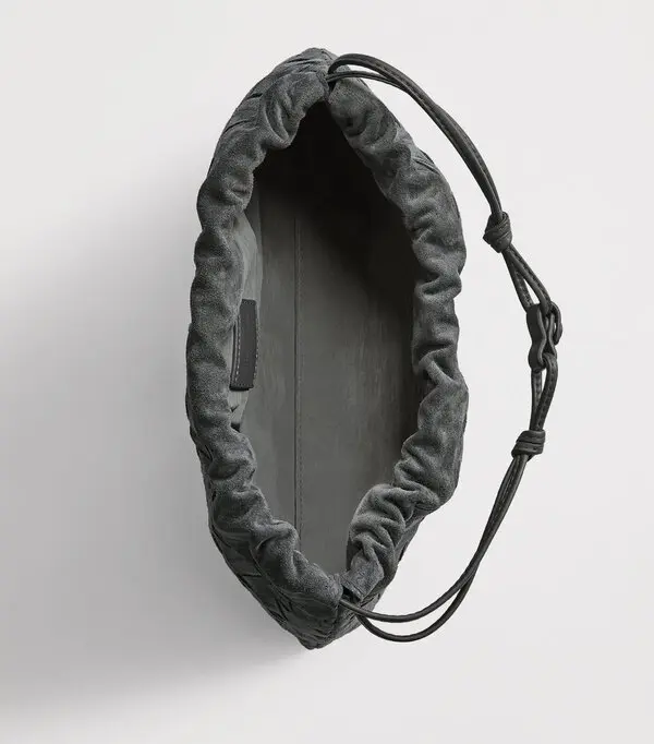 Bottega Veneta Suede Intrecciato Pouch