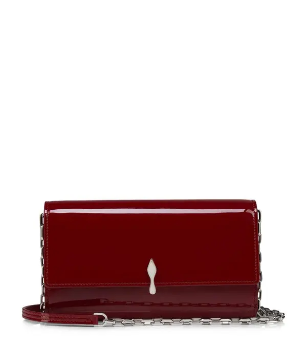 CHRISTIAN LOUBOUTIN Bettina Soft Patent Wallet-on-chain - Red