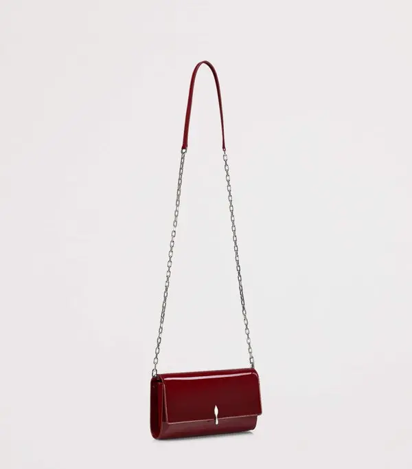 CHRISTIAN LOUBOUTIN Bettina Soft Patent Wallet-on-chain - Red