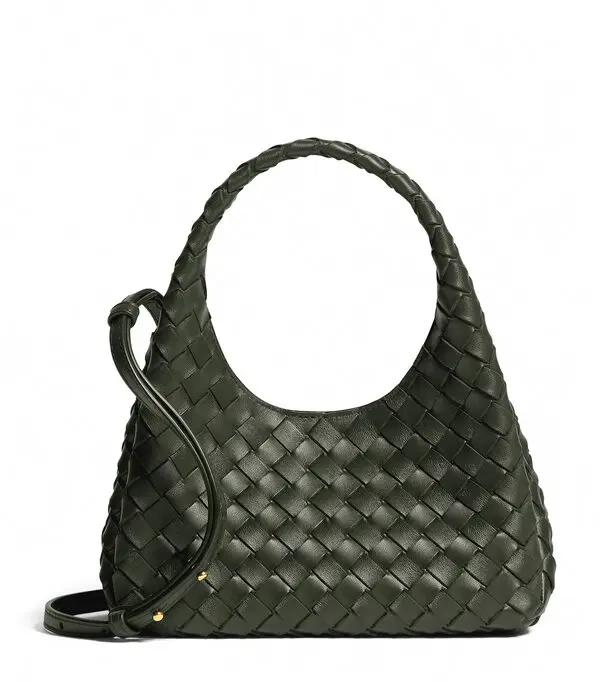 Bottega Veneta Baby Leather Campana Shoulder Bag - Green