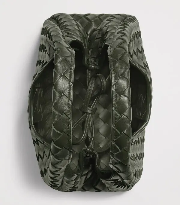Bottega Veneta Baby Leather Campana Shoulder Bag - Green