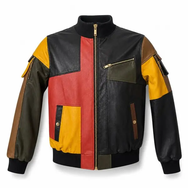 ZASTASTUDIO Artifact Theory Leather Bomber Jacket - Black
