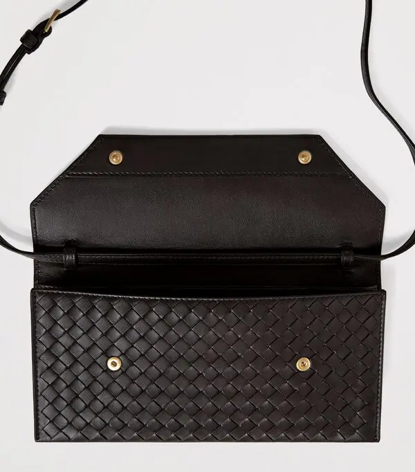 Bottega Veneta Nappa Leather Intrecciato Piccolo Envelope Pouch