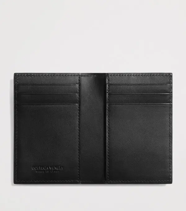 Bottega Veneta Leather Intrecciato Bifold Card Holder