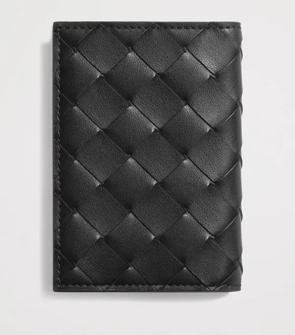 Bottega Veneta Leather Intrecciato Bifold Card Holder