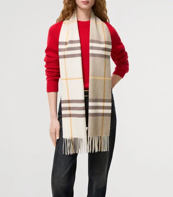 Burberry Cashmere Gradient Check Scarf