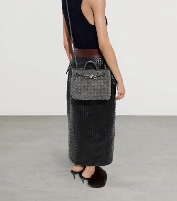 Bottega Veneta Small Suede Andiamo Top-handle Bag