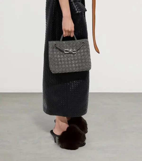 Bottega Veneta Small Suede Andiamo Top-handle Bag