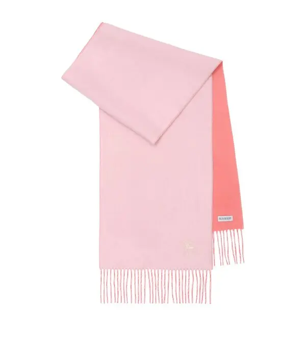 Burberry Cashmere Ekd Stamp Scarf - Pink