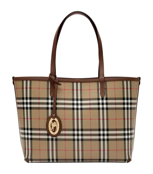 Burberry Small Check Tote Bag - Beige
