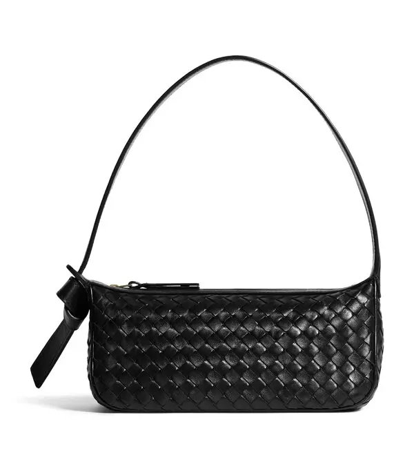 Bottega Veneta Nappa Leather Nodo Shoulder Bag - Gold