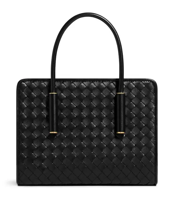 Bottega Veneta Barbara Woven Leather Tote Bag - Black