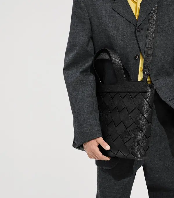 Bottega Veneta Leather Diago Briefcase