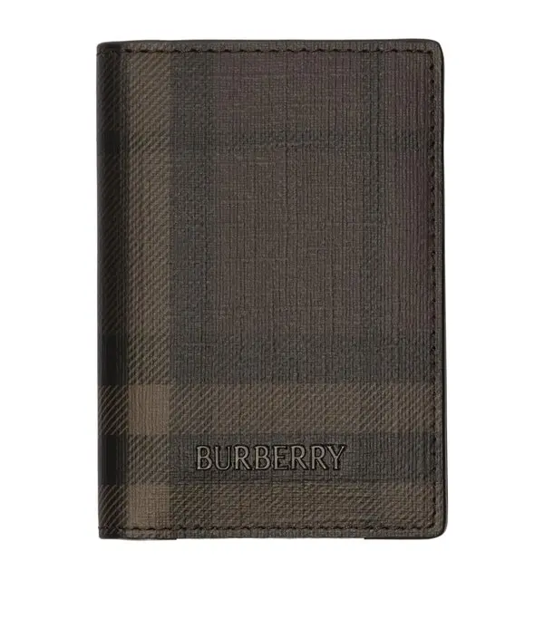 Burberry City Check Folding Card Holder - Brown