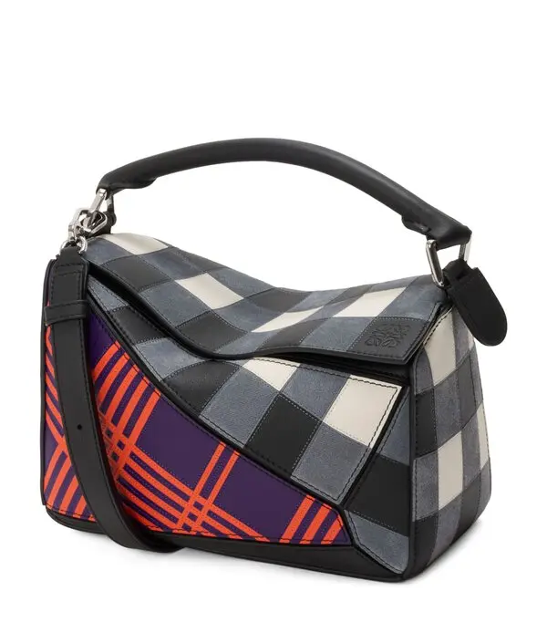 Loewe X Cosima Von Bonin Small Leather Puzzle Top-handle Bag - Purple