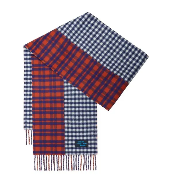 Loewe X Cosima Von Bonin Wool-cashmere Check Scarf - Red