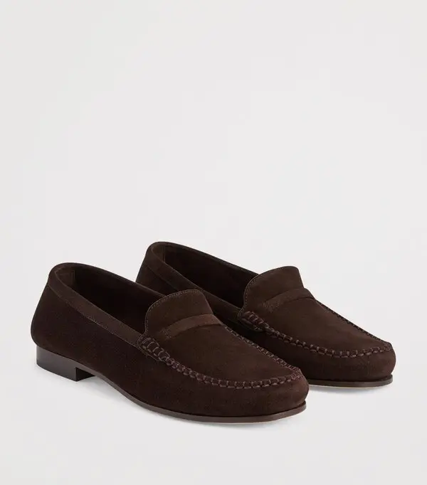MALONE SOULIERS Suede Knightsbridge Loafers