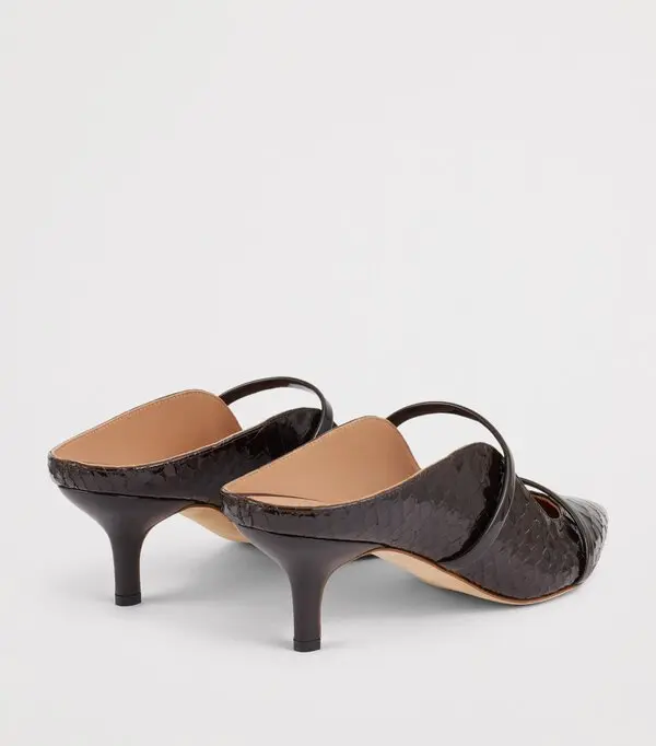 MALONE SOULIERS Embossed Leather Maureen Mules 45