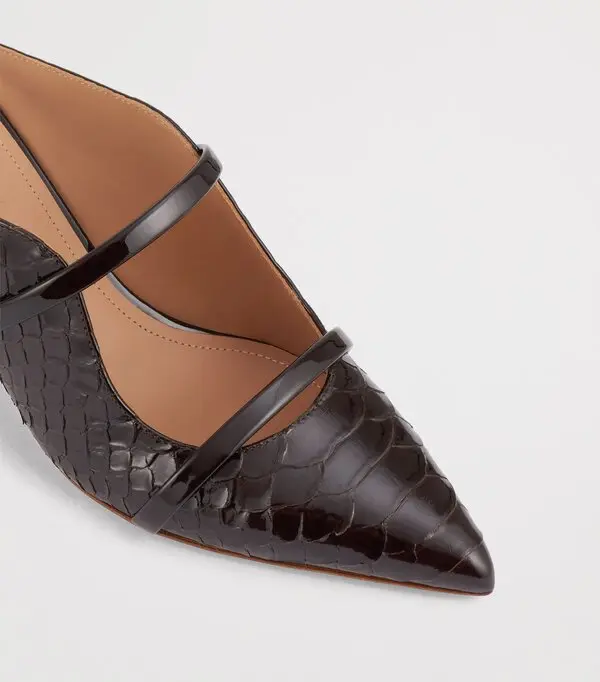 MALONE SOULIERS Embossed Leather Maureen Mules 45