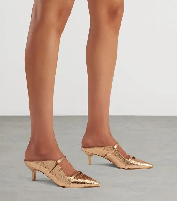 MALONE SOULIERS Metallic Leather Maureen Pumps 45