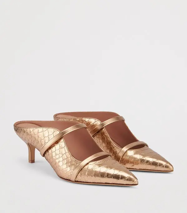 MALONE SOULIERS Metallic Leather Maureen Pumps 45