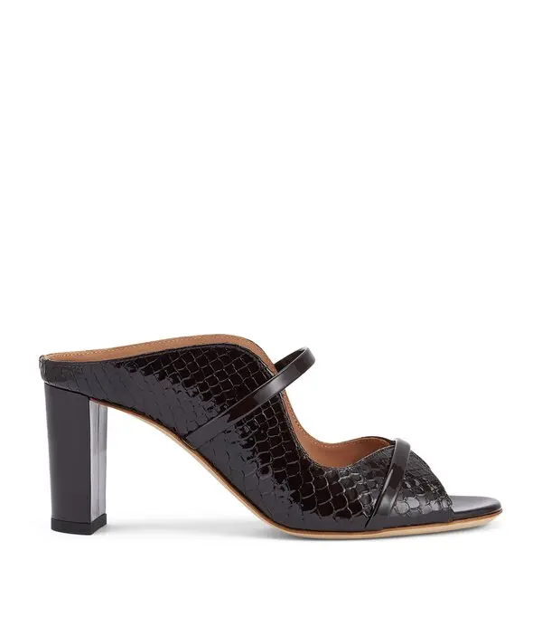 MALONE SOULIERS Patent Leather Norah Heeled Sandals 70 - Brown