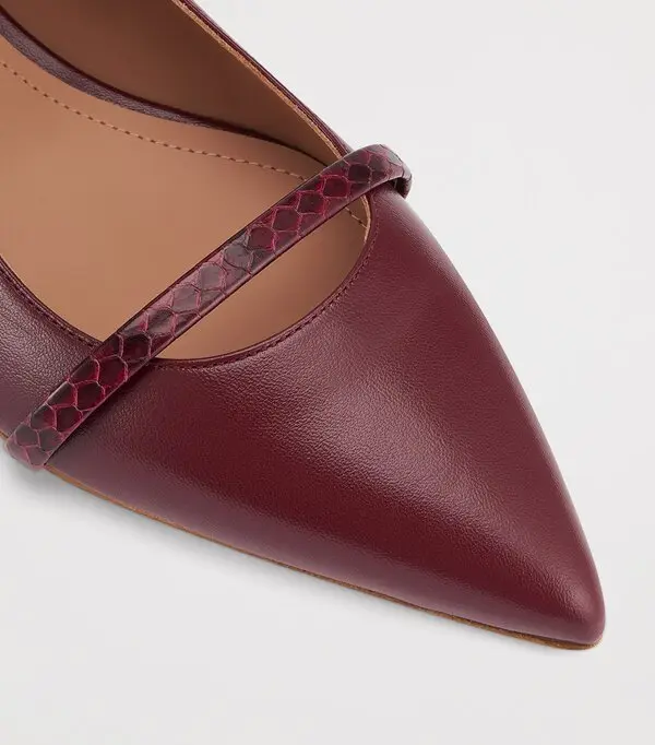 MALONE SOULIERS Leather Maureen Ballet Flats - Burgundy