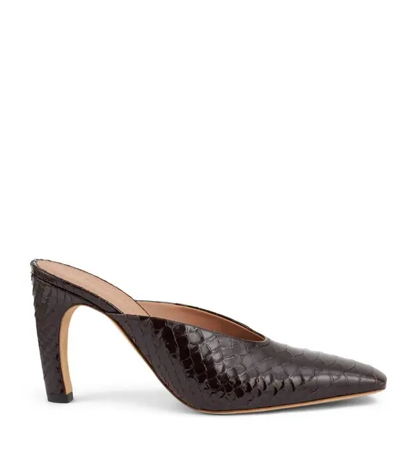MALONE SOULIERS Embossed Leather Rowe Mules 90 - Brown