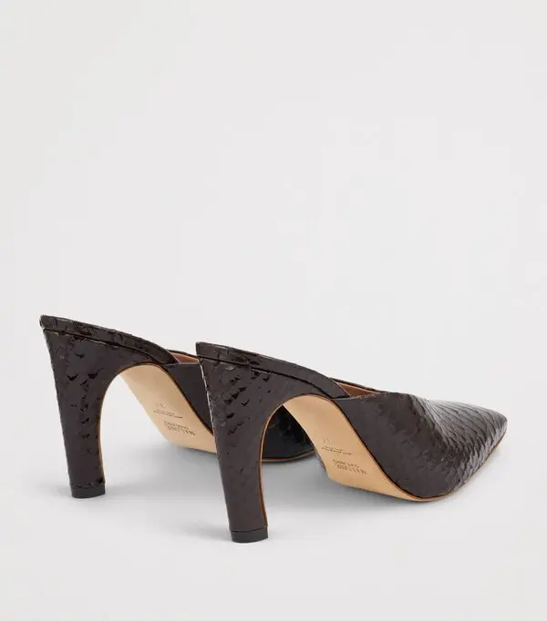 MALONE SOULIERS Embossed Leather Rowe Mules 90