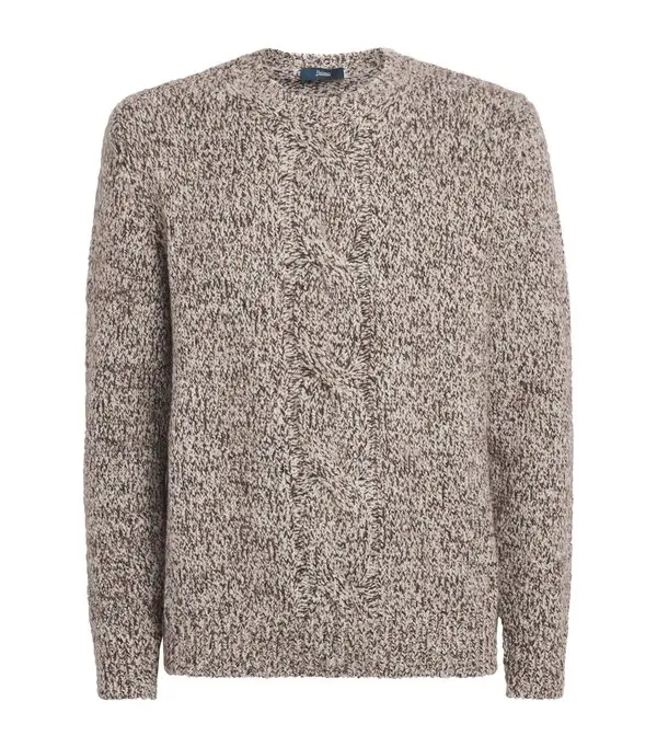Herno Wool-blend Crew-neck Sweater - Brown