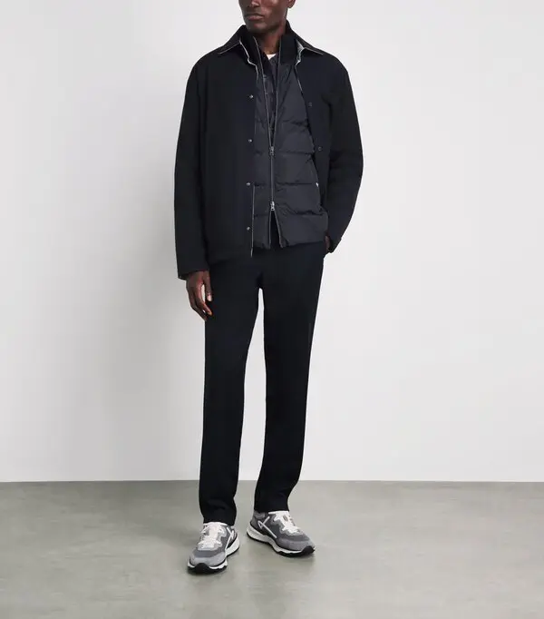 Herno Down Merino Wool Hybrid Jacket