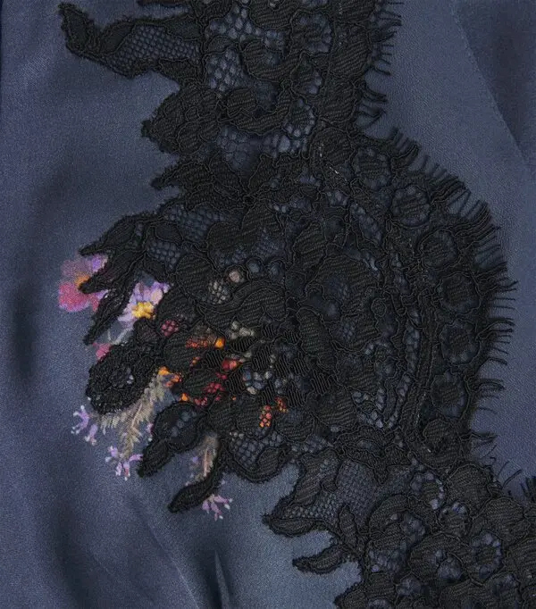SELF-PORTRAIT Floral Lace Midi Dress